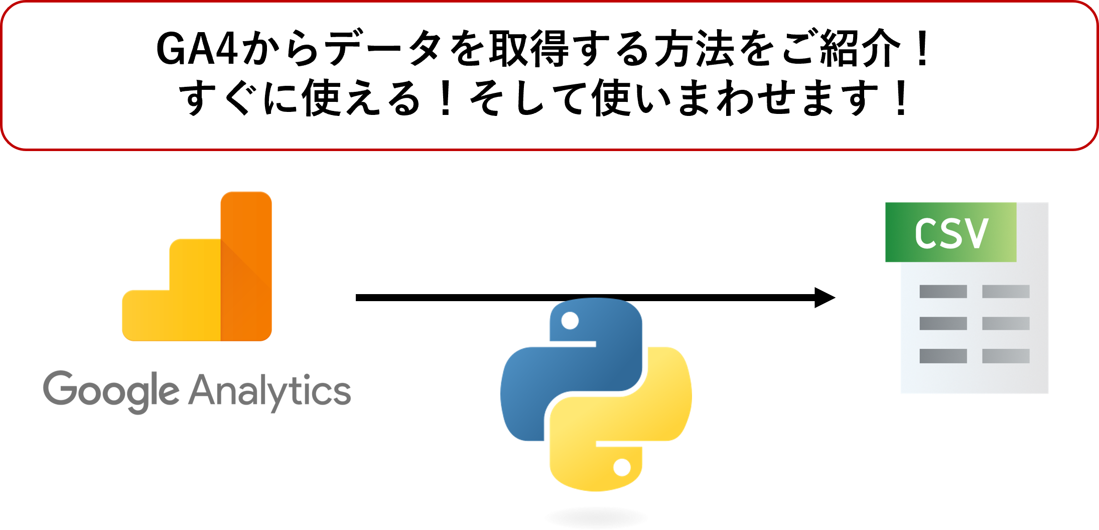 【使いまわせる！】Google Analytics 4からデータを取得する【Python】｜データパレード