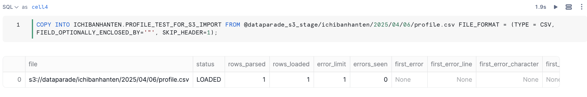 【S3←Snowflake】S3にあるCSVをSnowflakeから定期インポートする｜データパレード